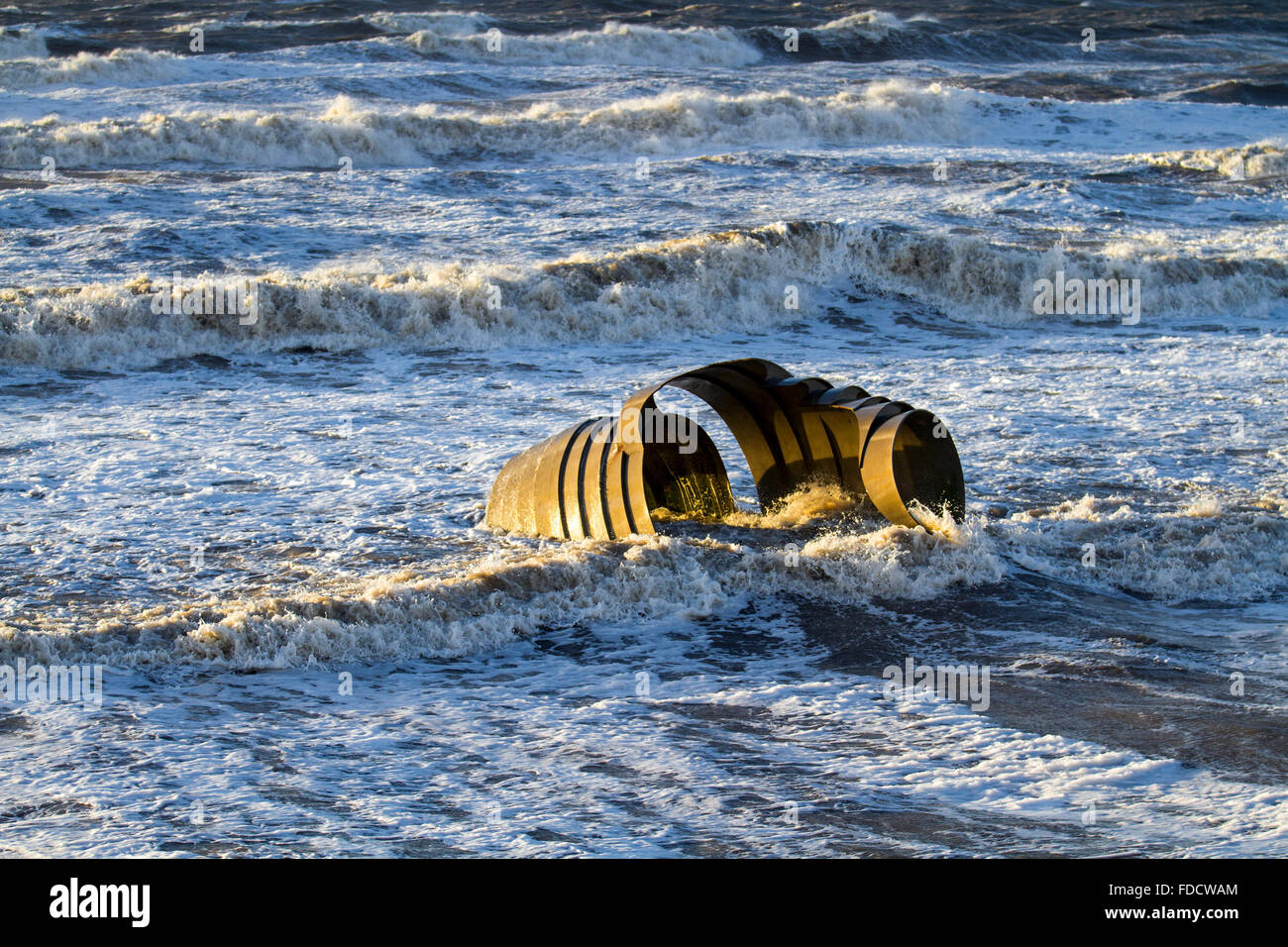 Mary's shell a round sheet metal beach sculpture by Stephen Broadbent ...