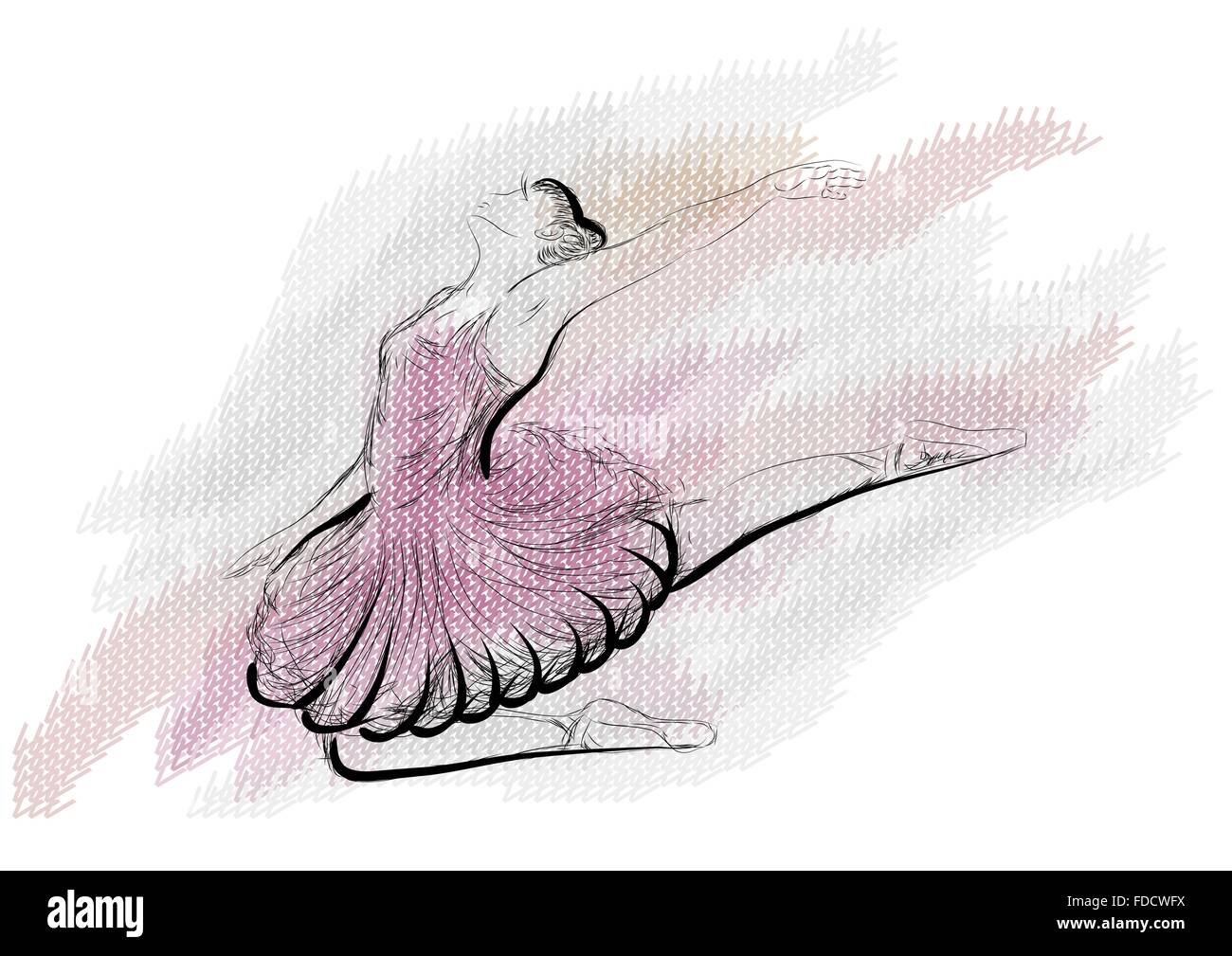 ballet. vector illustration of classical ballet, figure ballet dancer ...