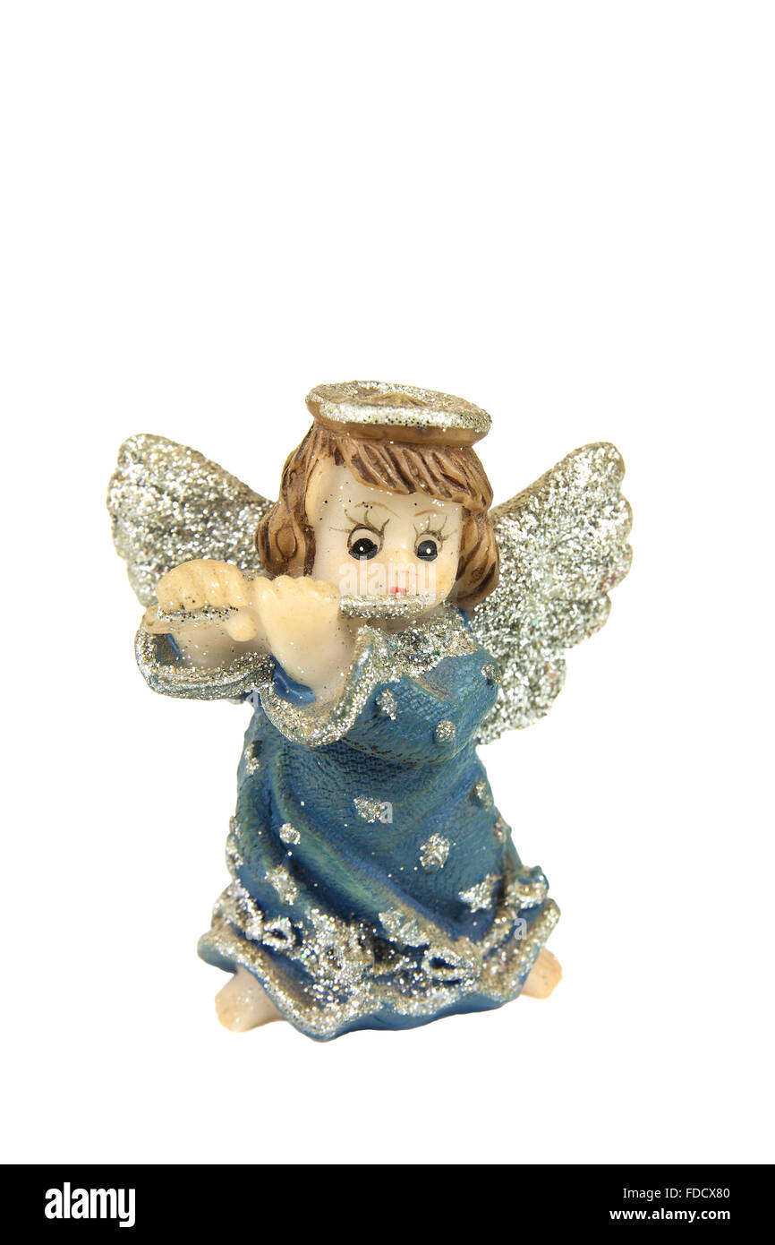 Toy male angel isolated on white background Stock Photo - Alamy