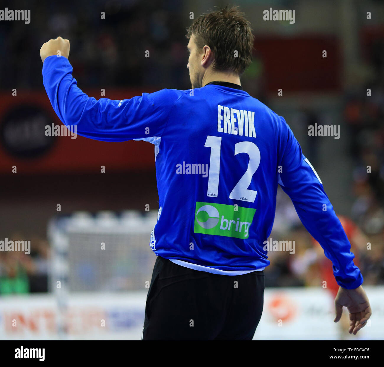 Krakow, Poland. 29th Jan, 2016. Norways Ole Erevik during the 2016 Men ...