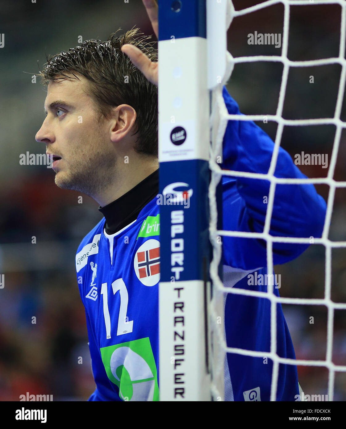Krakow, Poland. 29th Jan, 2016. Norways Ole Erevik during the 2016 Men ...