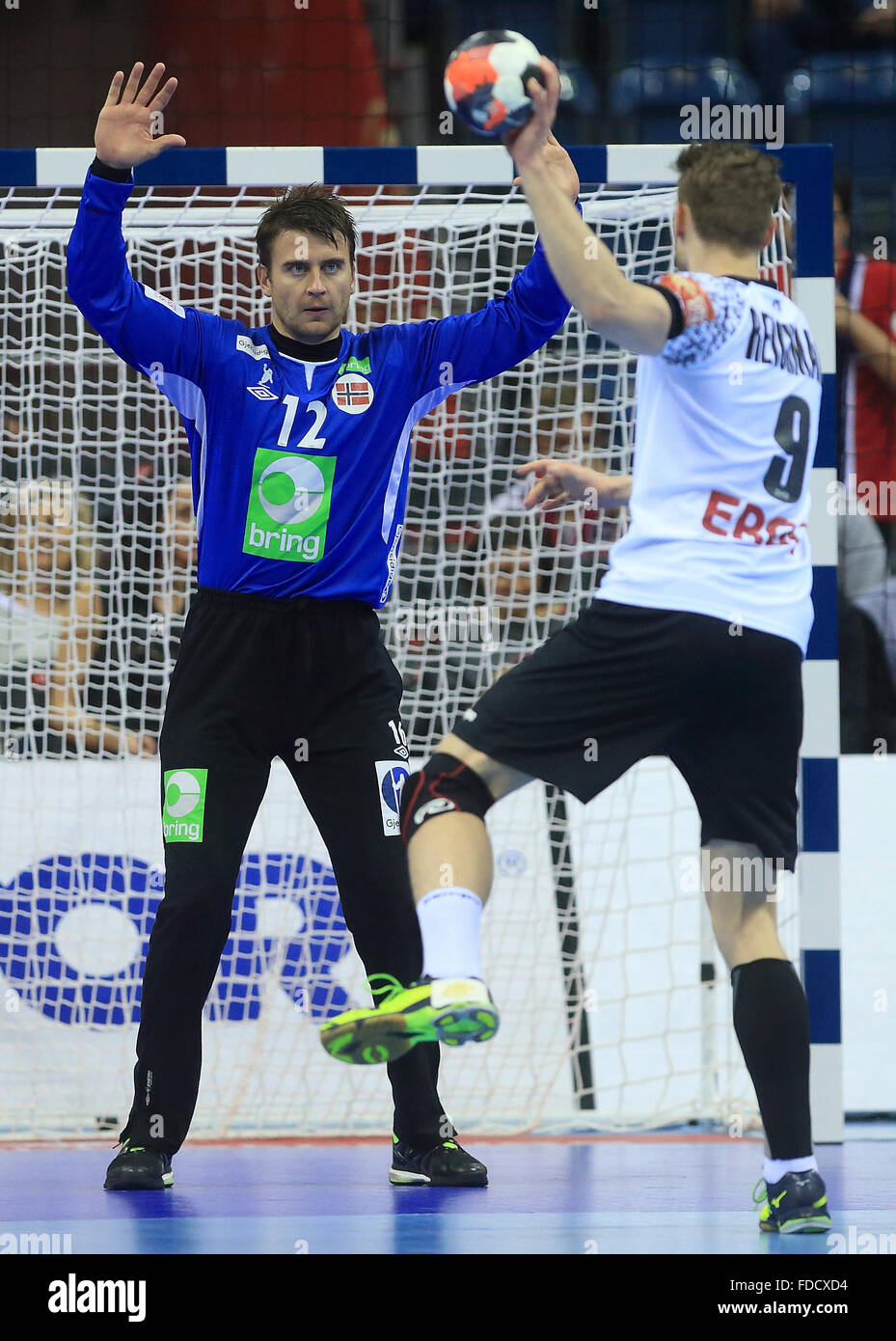 Krakow, Poland. 29th Jan, 2016. Norways Ole Erevik during the 2016 Men ...