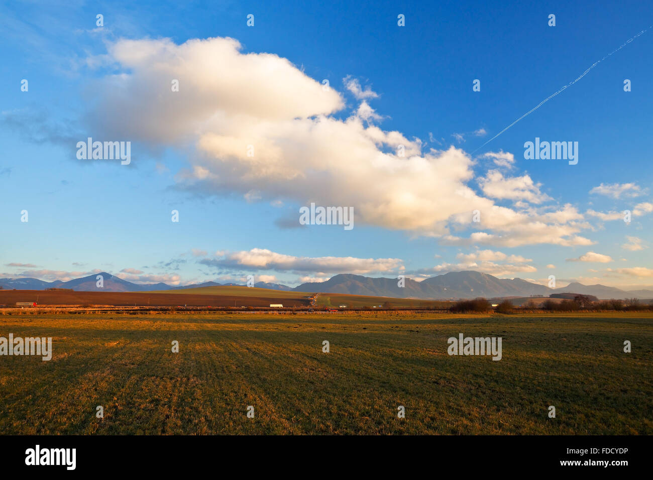 Fields and mountains in Turiec region, central Slovakia Stock Photo - Alamy