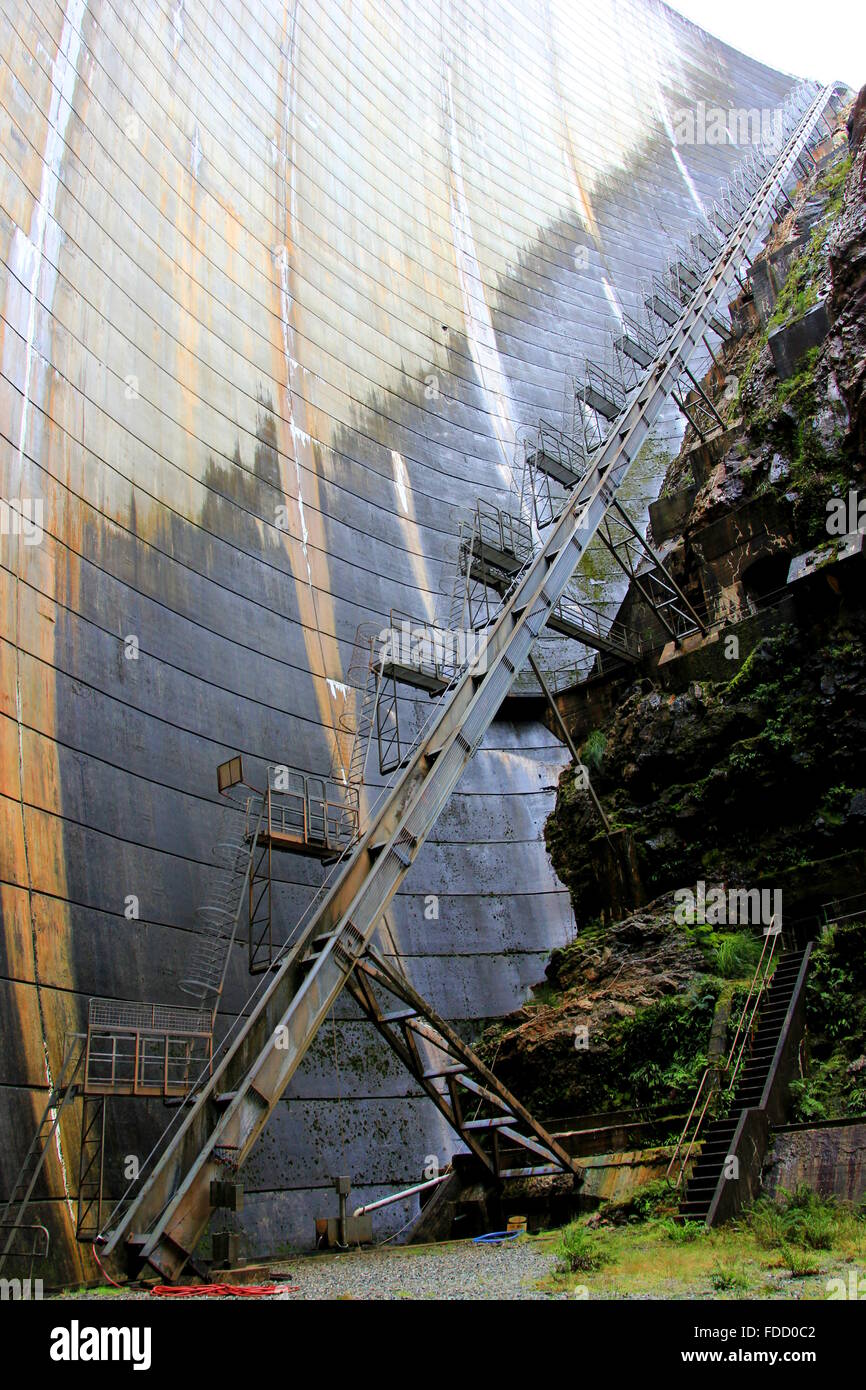 Gordon dam from the bottom Stock Photo - Alamy