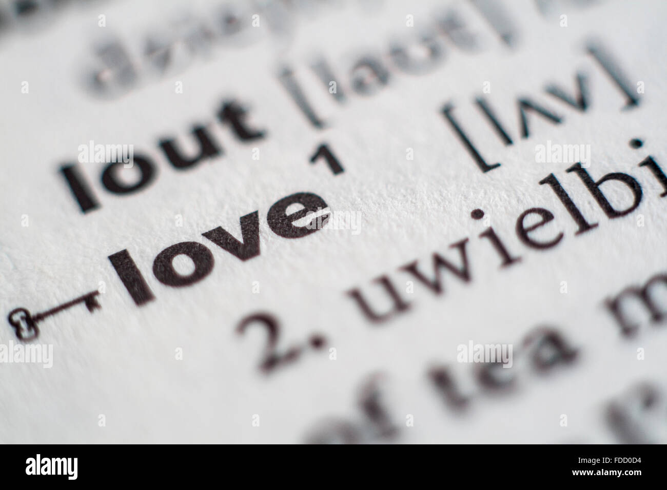 Close up of love entry in dictionary Stock Photo - Alamy