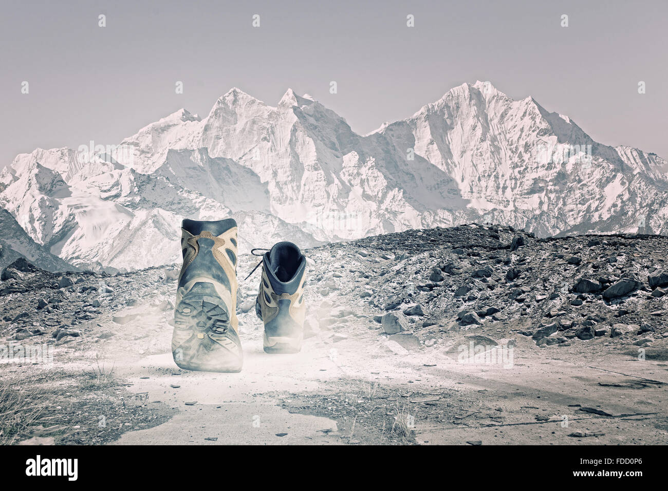Pair of hikers boots walking on path hi-res stock photography and ...