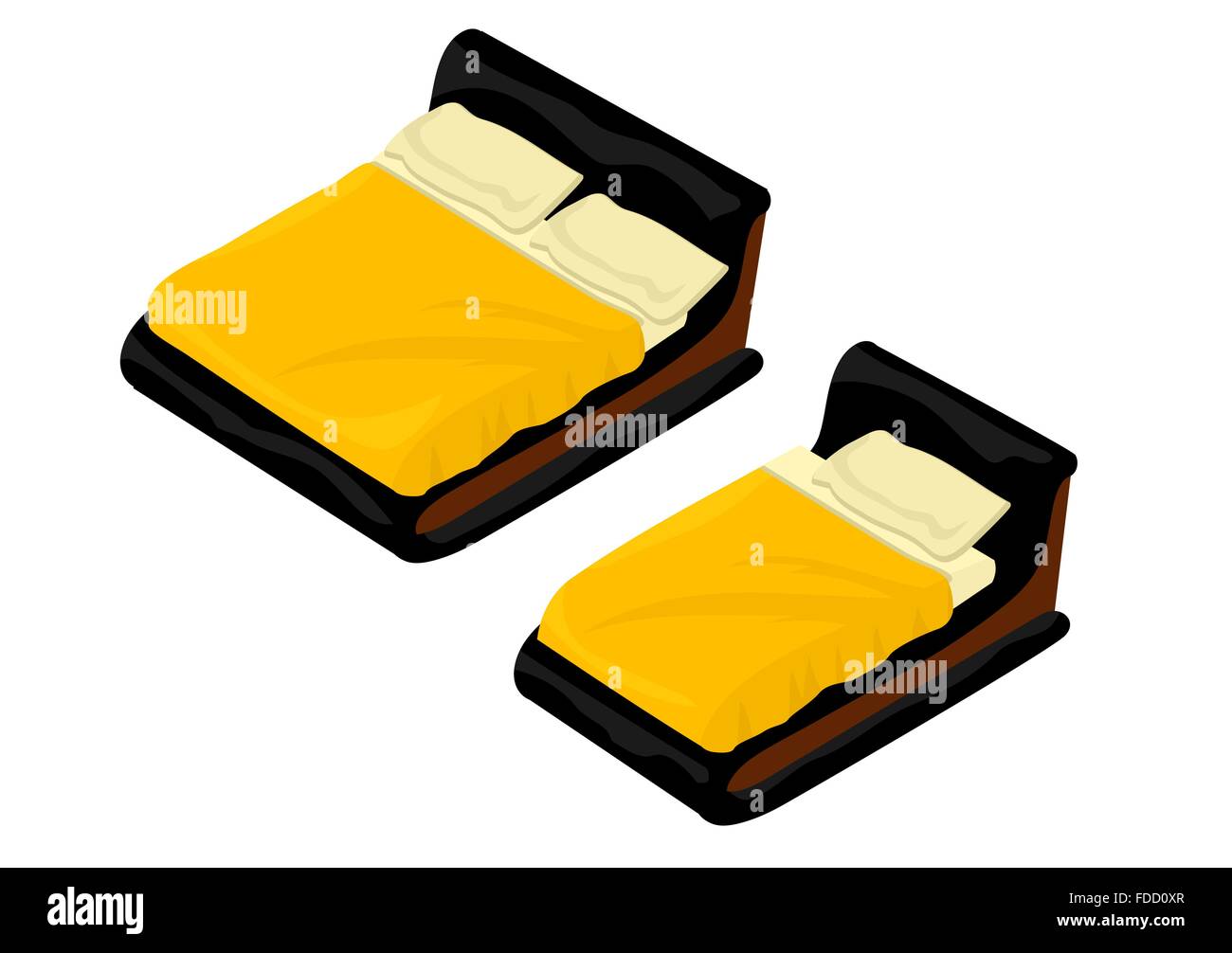 beds. two beds isolated on white background Stock Vector Image & Art ...