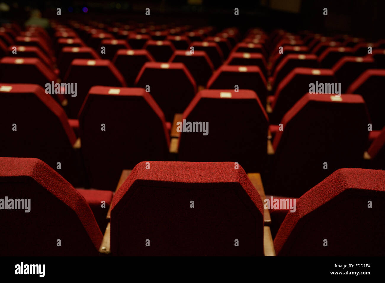 Large empty auditorium, theater or conference hall. Empty Red Theater ...