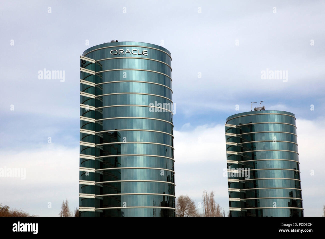 A view of Oracle's corporate headquarters in Redwood City, California ...