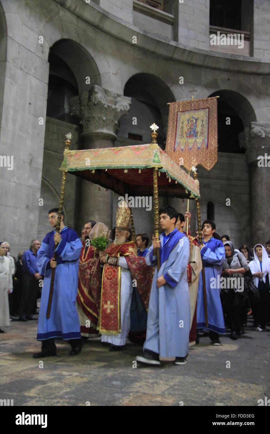 Israel, Jerusalem, the Armenian Orthodox Feast of the Discovery of the ...