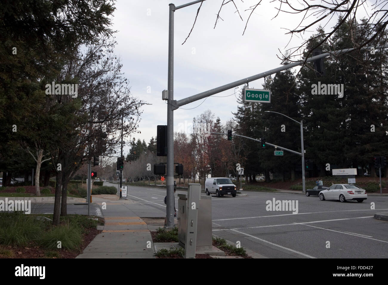 A view of Alphabet's corporate campus in Mountain View, California ...