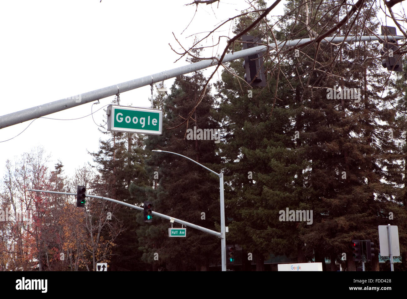 A view of Alphabet's corporate campus in Mountain View, California ...