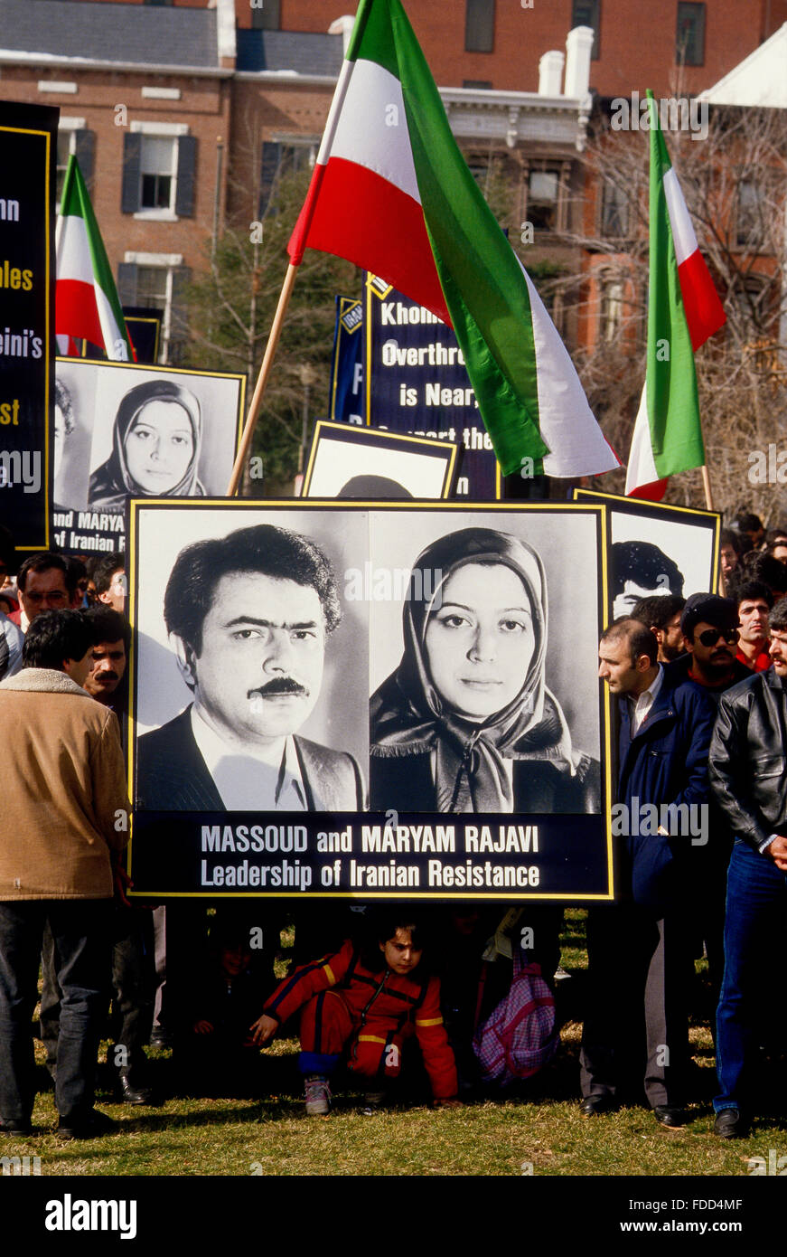 Washington, DC., USA, 7th February, 1987 Iranian citizens protest ...