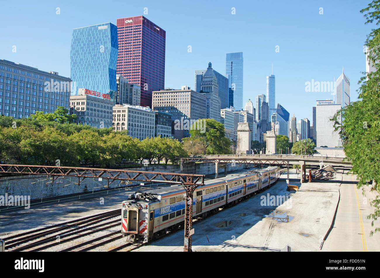 City from railroad tracks hi-res stock photography and images - Alamy