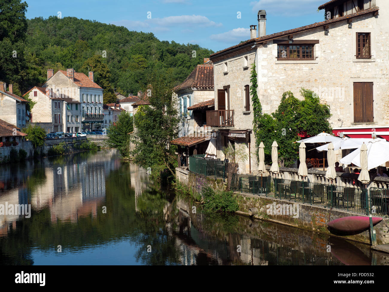 River Dronne Brantome Perigord Dordogne Aquitaine France Europe Stock ...