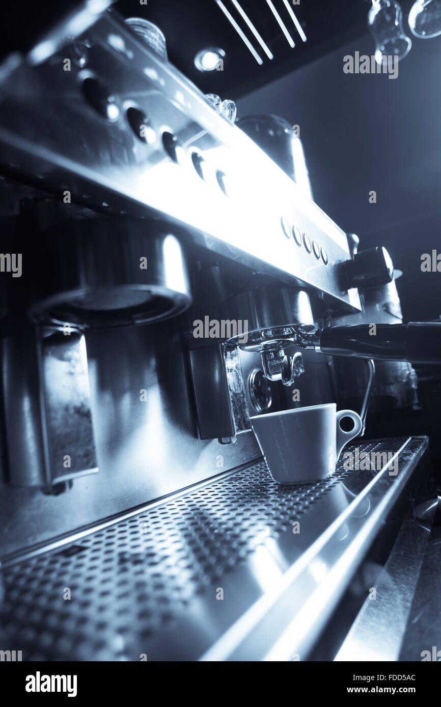 Color image of an espresso making machine Stock Photo - Alamy
