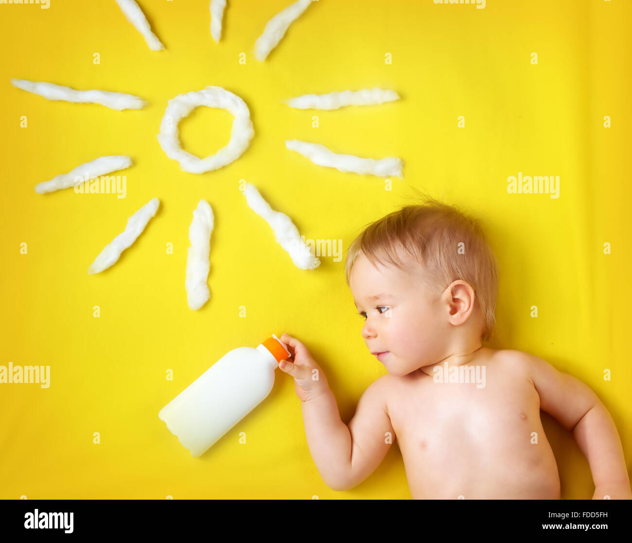 little boy with sunglasses and sun shape Stock Photo - Alamy
