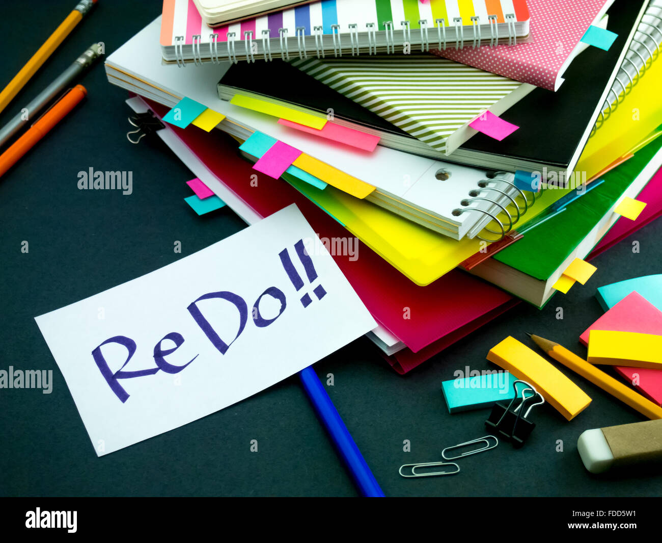 Somebody Left the Message on Your Working Desk; ReDo Stock Photo - Alamy
