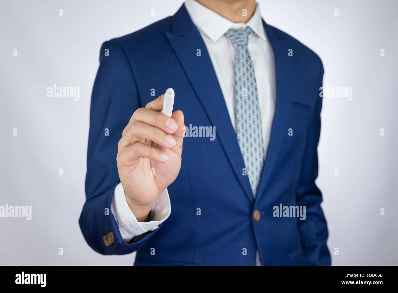 businessman pointing special pen, action of touch screen Stock Photo ...