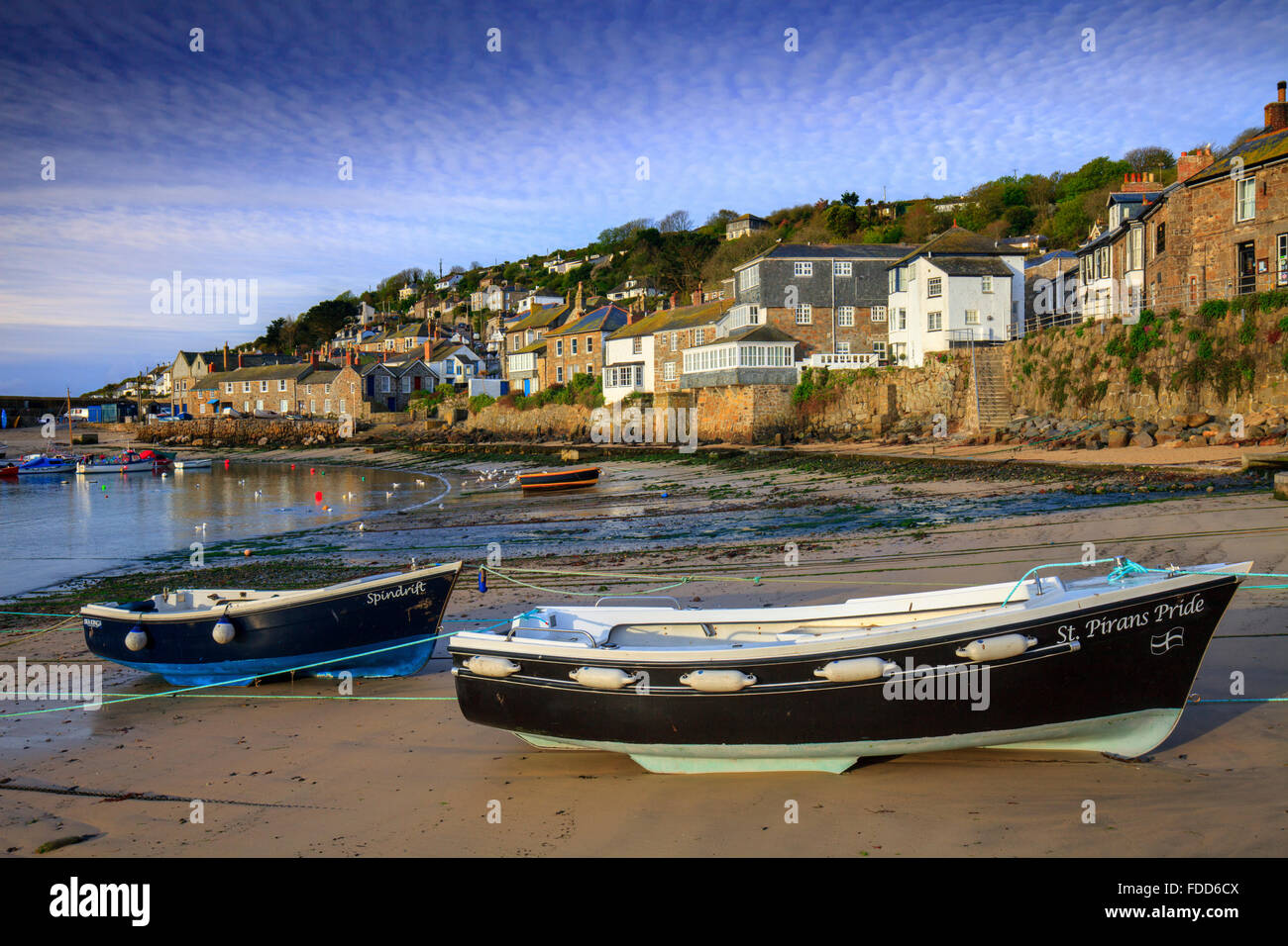 Boats at Mousehole Harbour near Penzance in Cornwall Stock Photo - Alamy