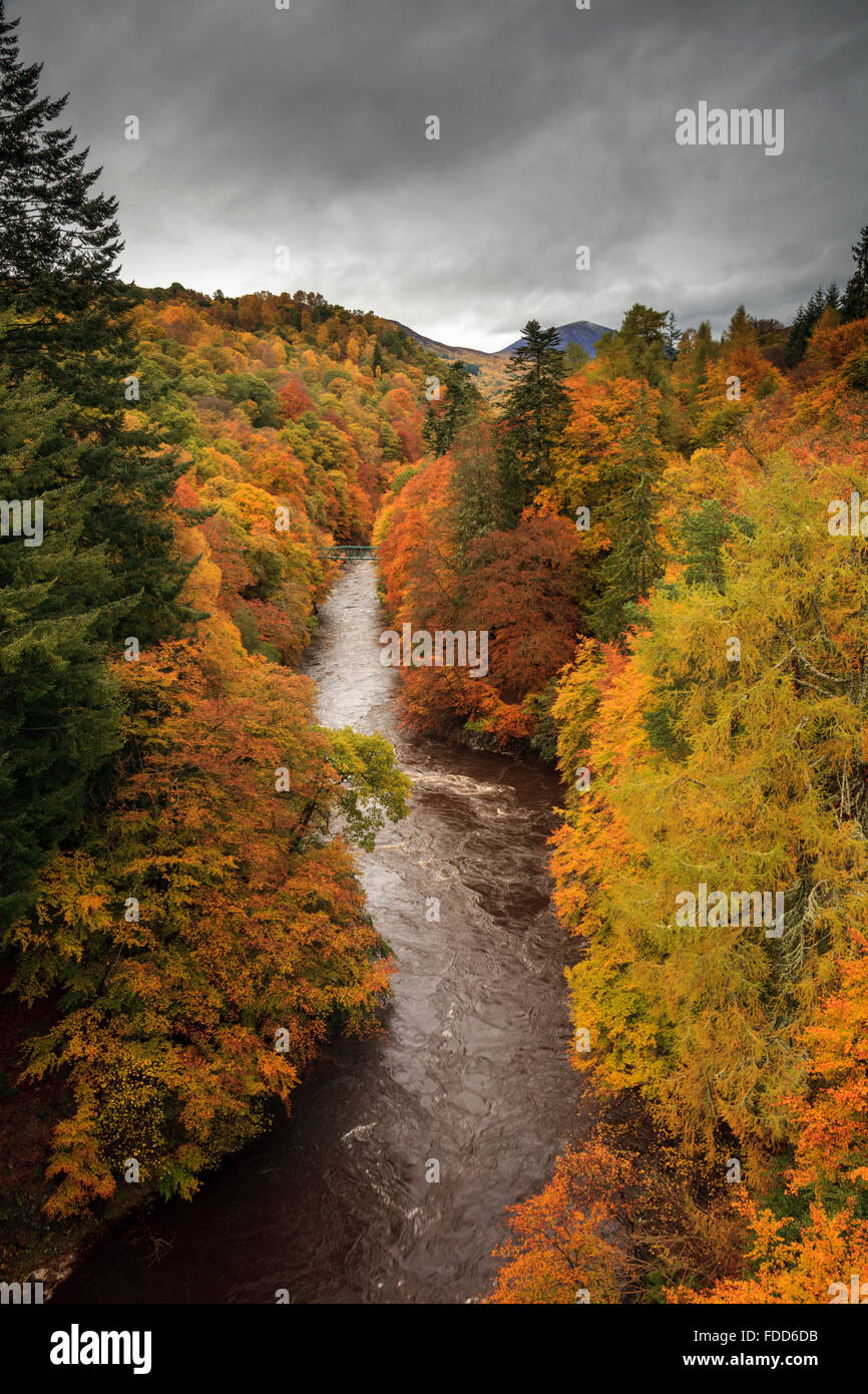 The River Garry in the Pass of Killiecrankie near Pitlochry, Perthshire ...