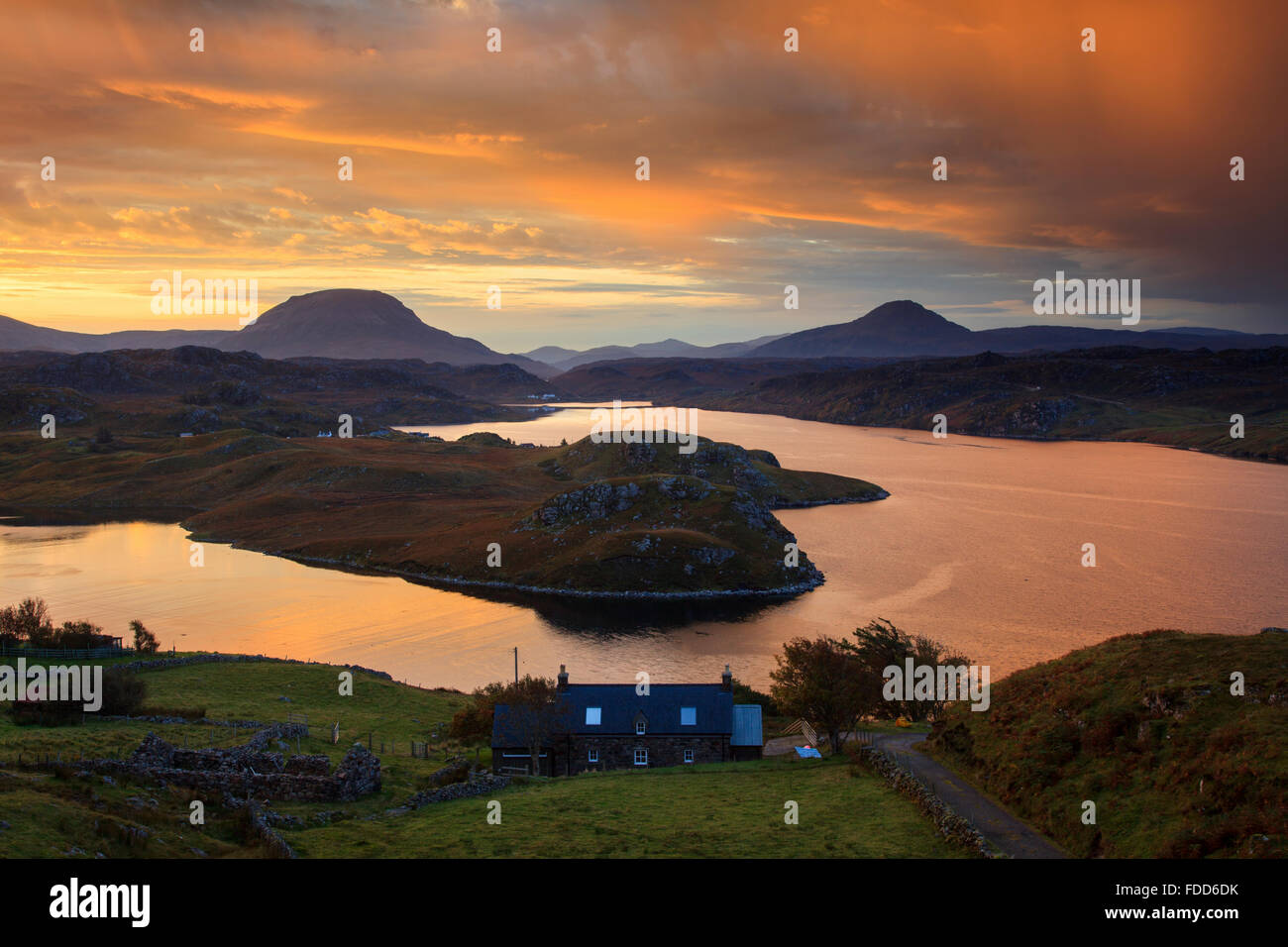 Loch inchard in north west highlands hi-res stock photography and ...