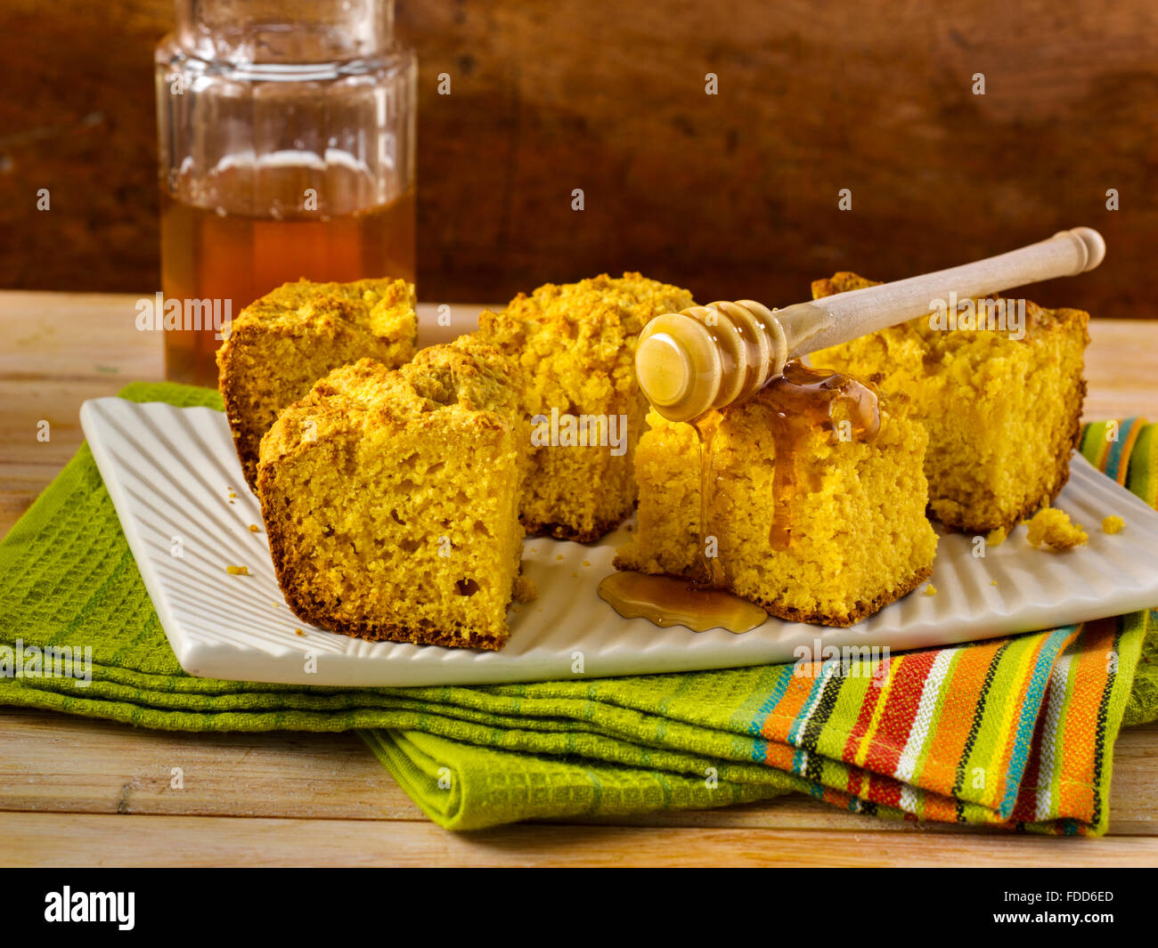 Honey buttermilk cornbread Stock Photo - Alamy
