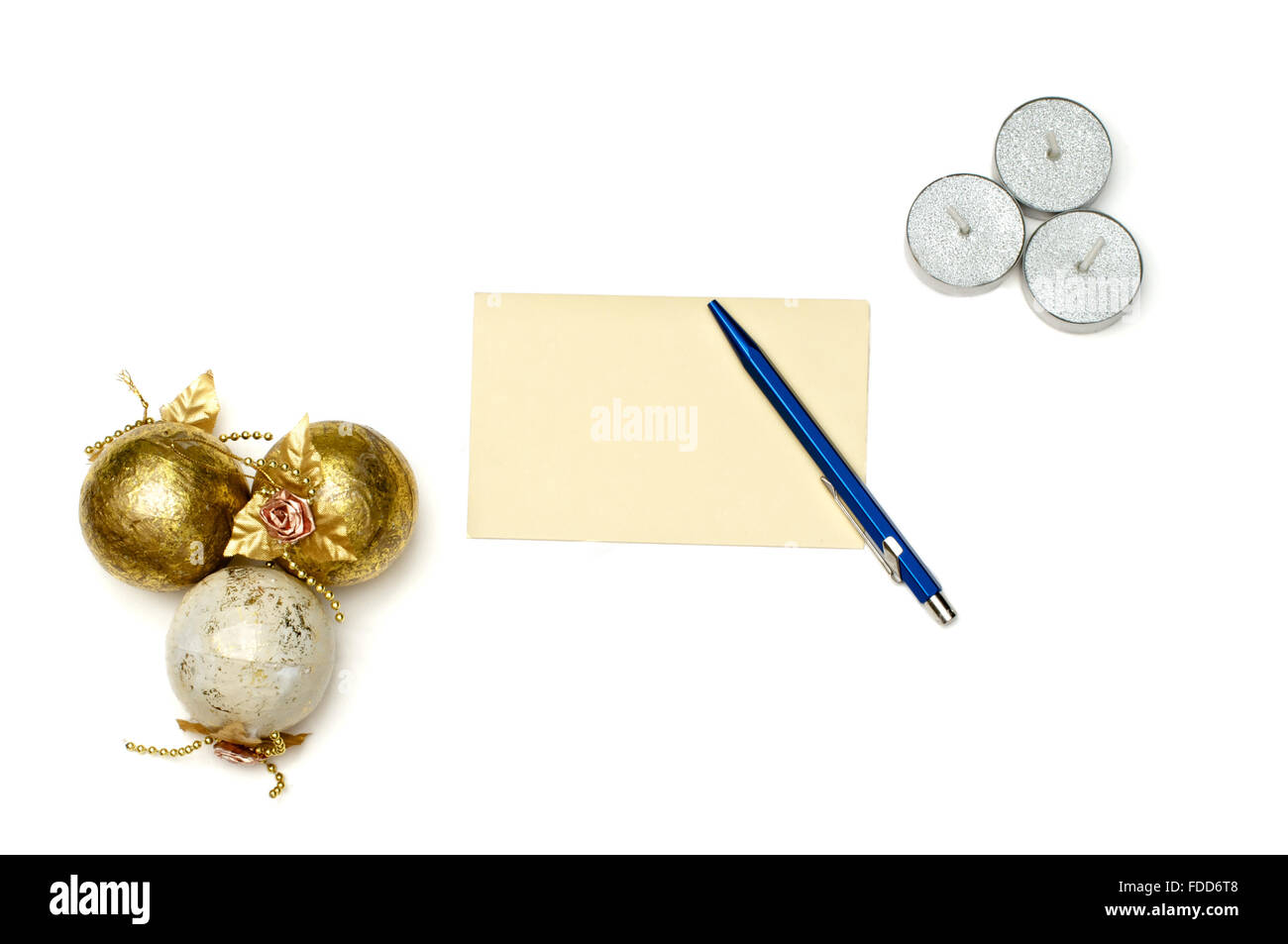 Envelope gift christmas balls hi-res stock photography and images - Alamy