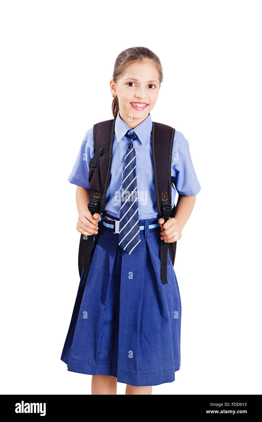 1 Child Girl School Student Standing Stock Photo - Alamy
