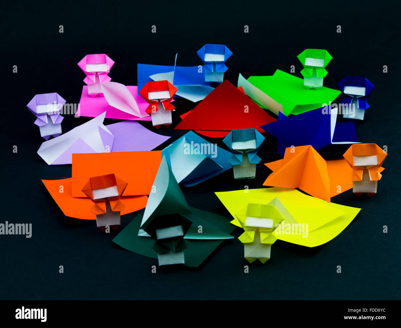 Japanese Origami Toys Folding Instructions; How to Play Stock Photo - Alamy