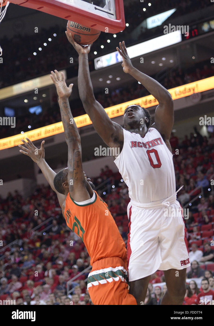 Raleigh, North Carolina, US. 30th Jan, 2016. ABDUL-MALIK ABU (0) of ...