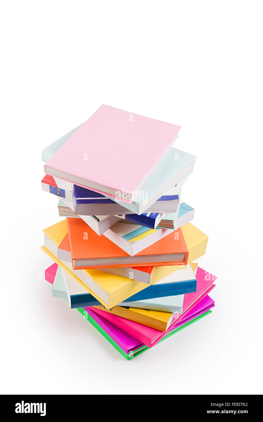 Background from stack books Cut Out Stock Images & Pictures - Alamy