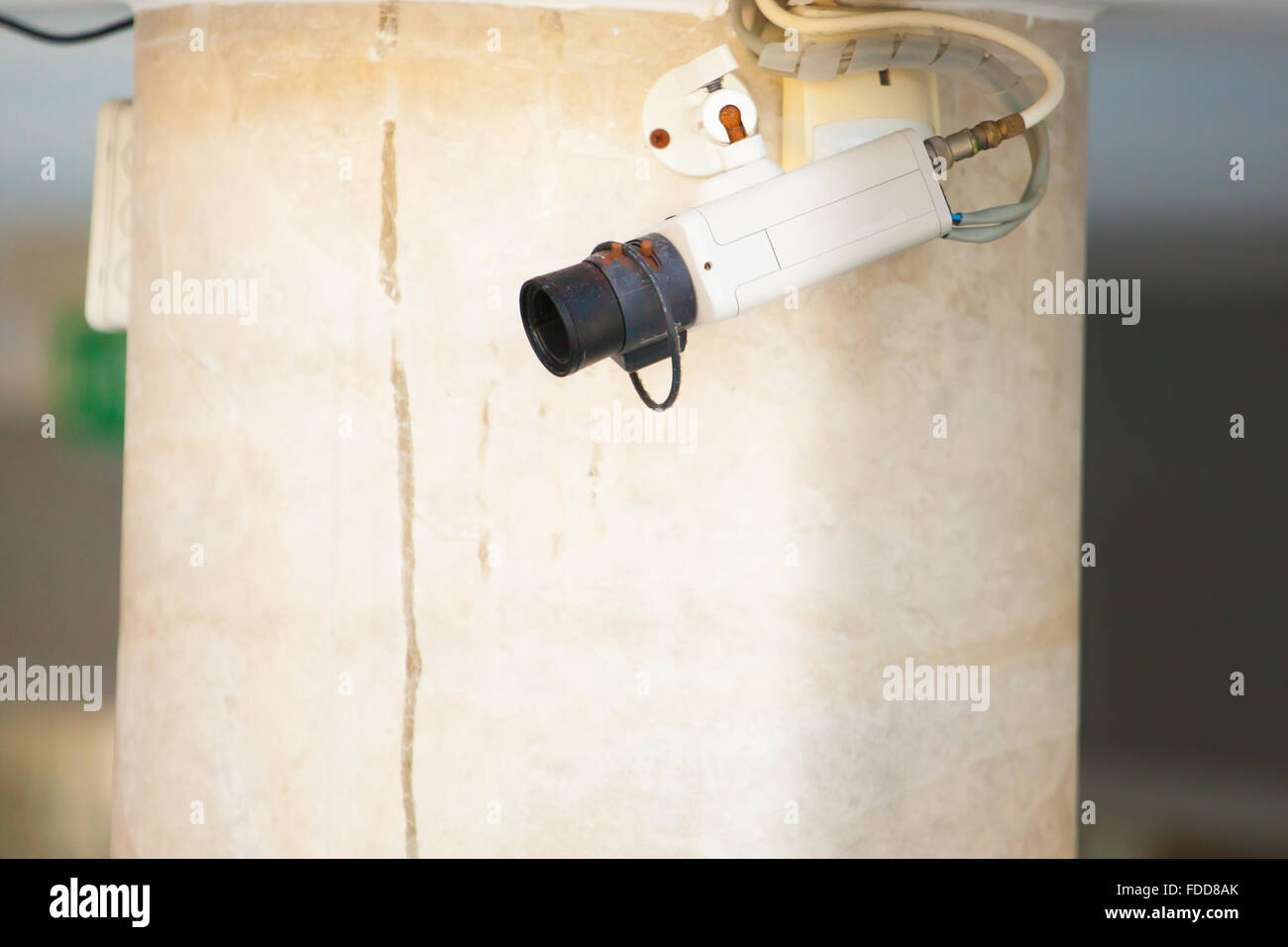 Security camera monitors around the protected object Stock Photo - Alamy