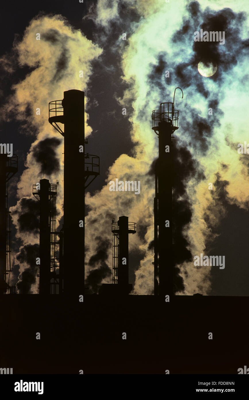 oil refinery towers in Alberta, Canada Stock Photo - Alamy