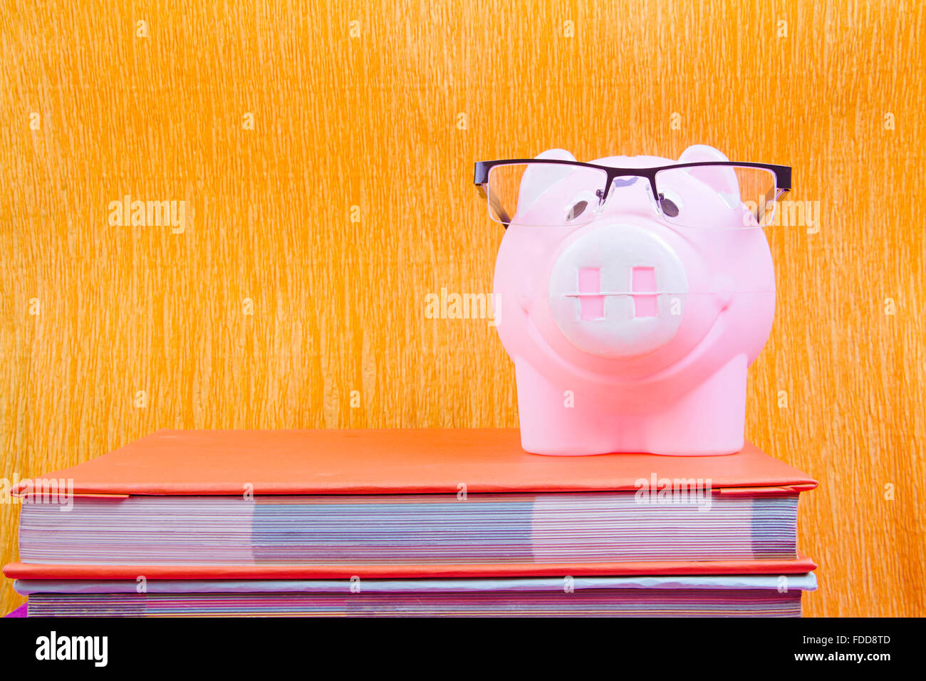 Book and Piggy Bank Saving Money Nobody Stock Photo - Alamy