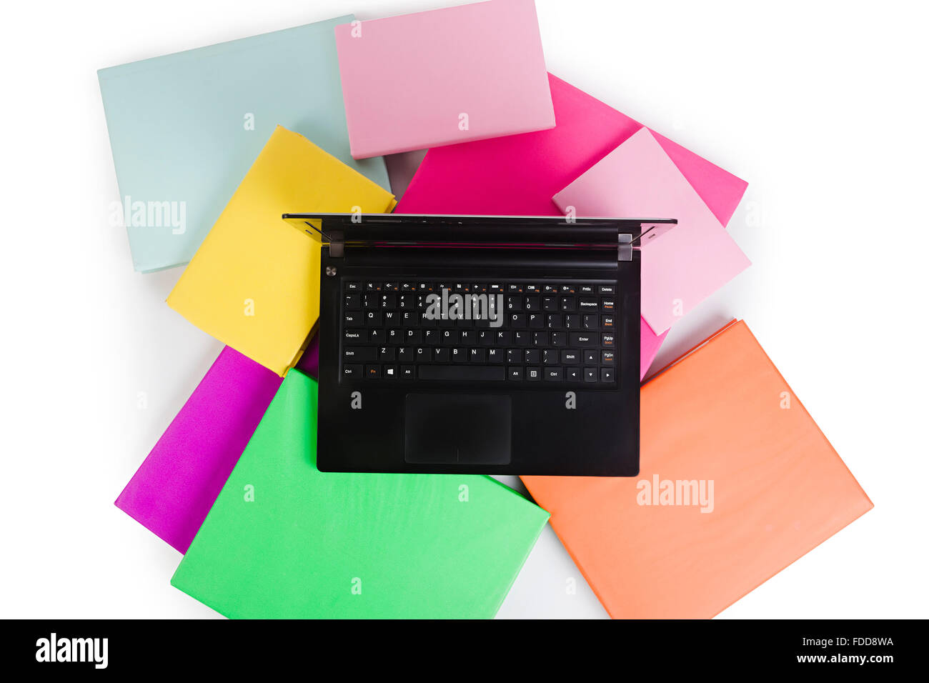Education Book and Laptop nobody Stock Photo - Alamy