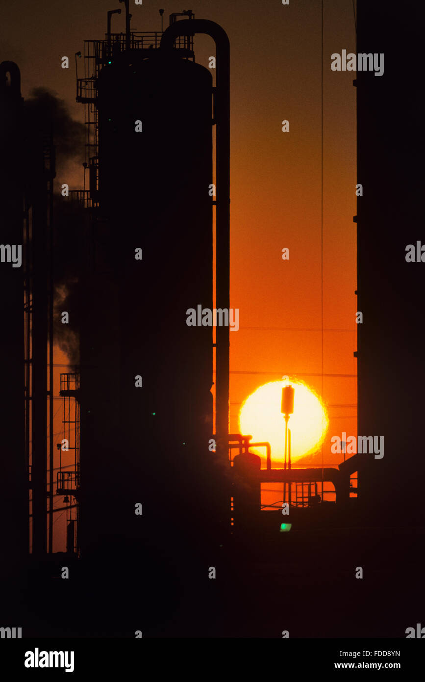Oil refinery towers in Alberta, Canada Stock Photo - Alamy