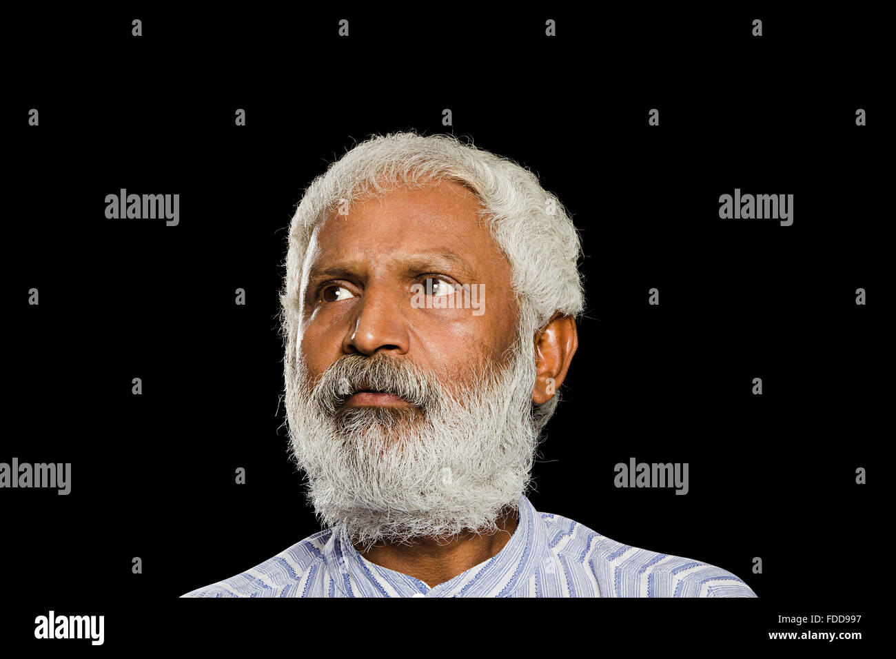 1 indian Senior Adult Man Serious pose thinking Stock Photo - Alamy