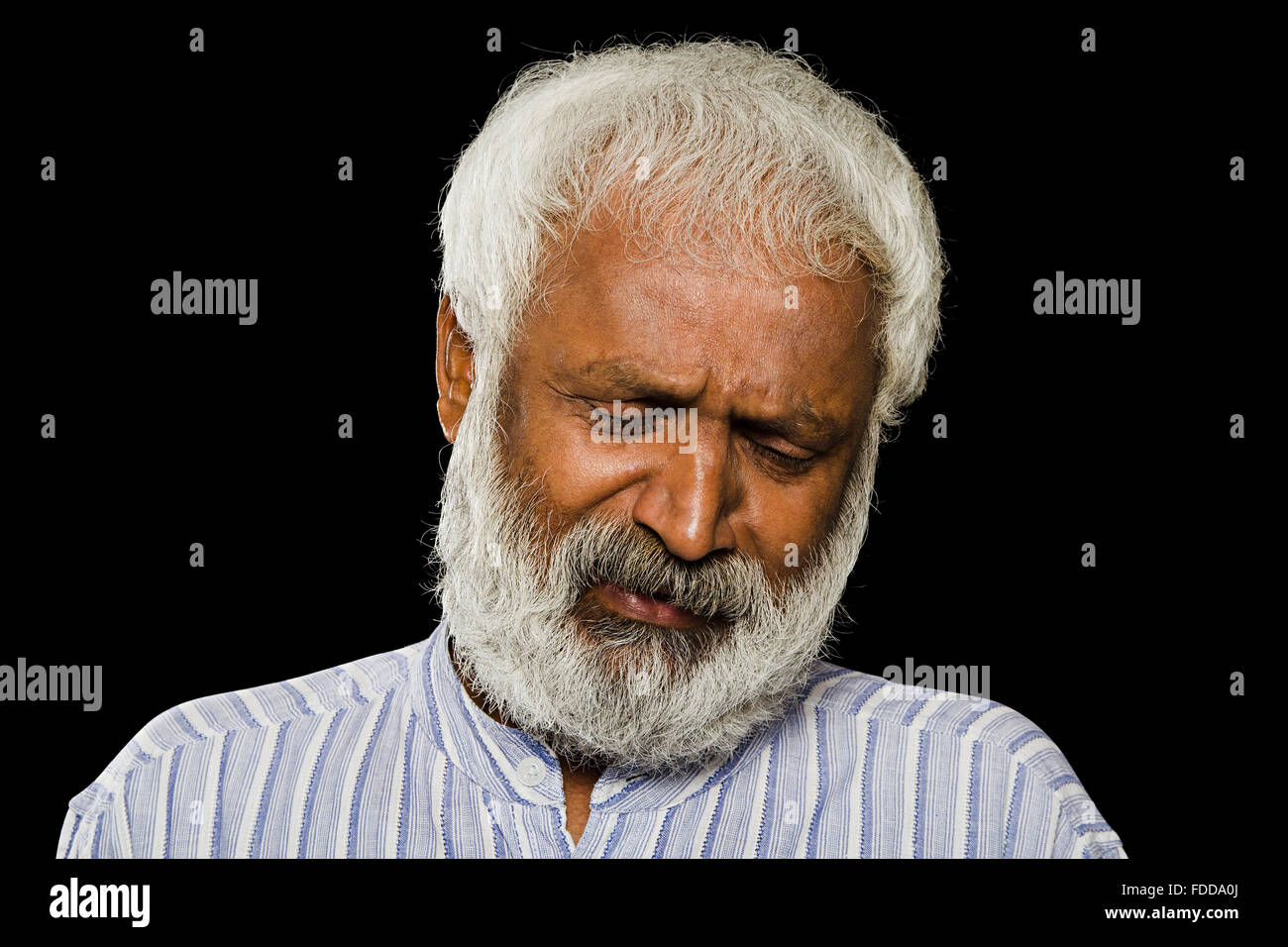 1 indian Senior Adult Man Serious Problem Crying Stock Photo - Alamy
