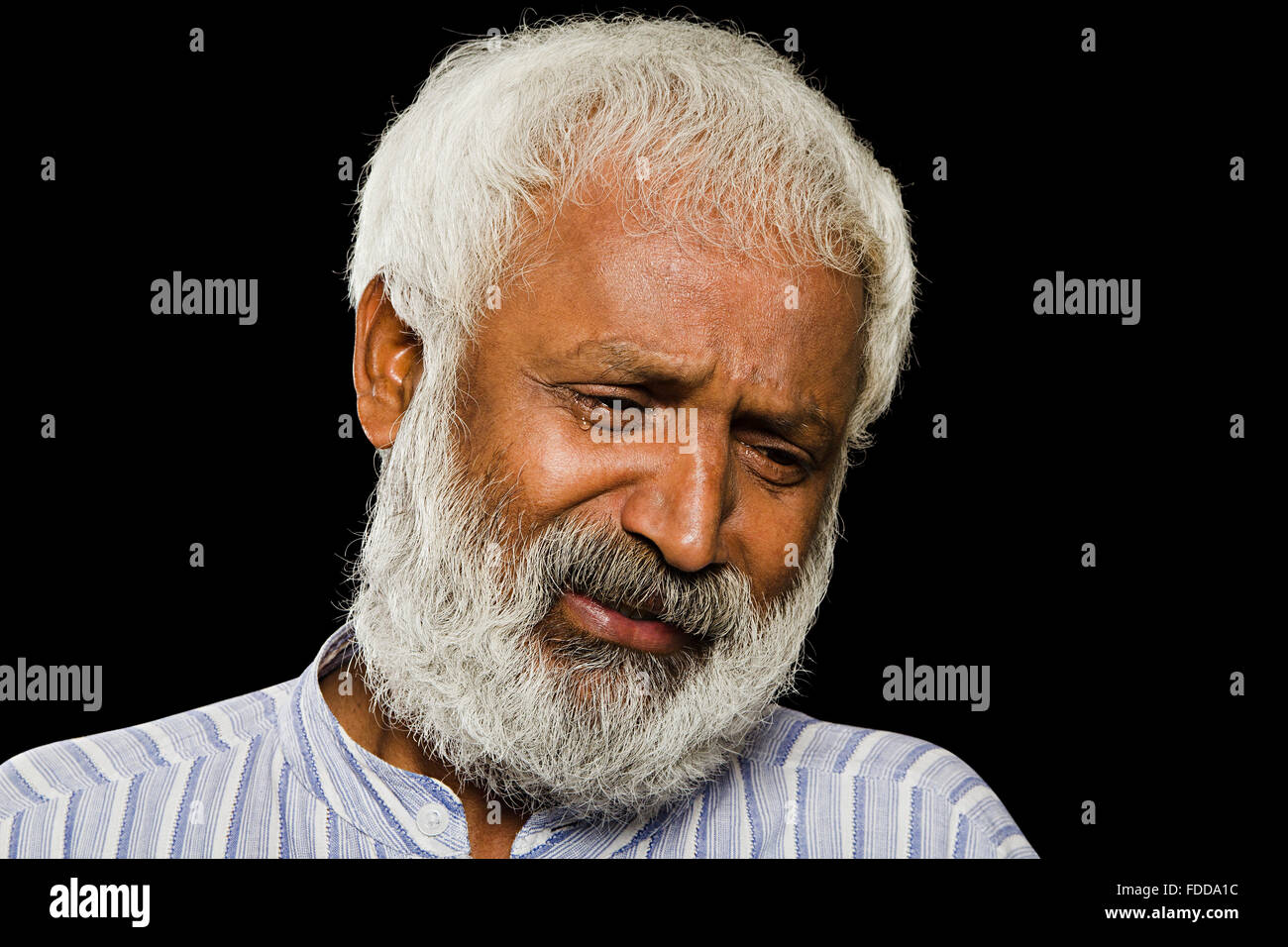 1 indian Senior Adult Man Serious Problem Crying Stock Photo - Alamy