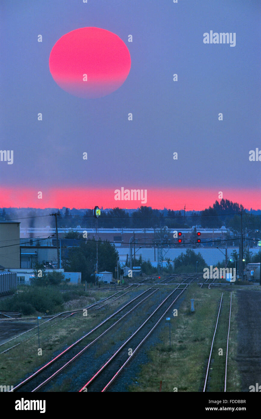 Rail yard in southern Alberta Stock Photo - Alamy