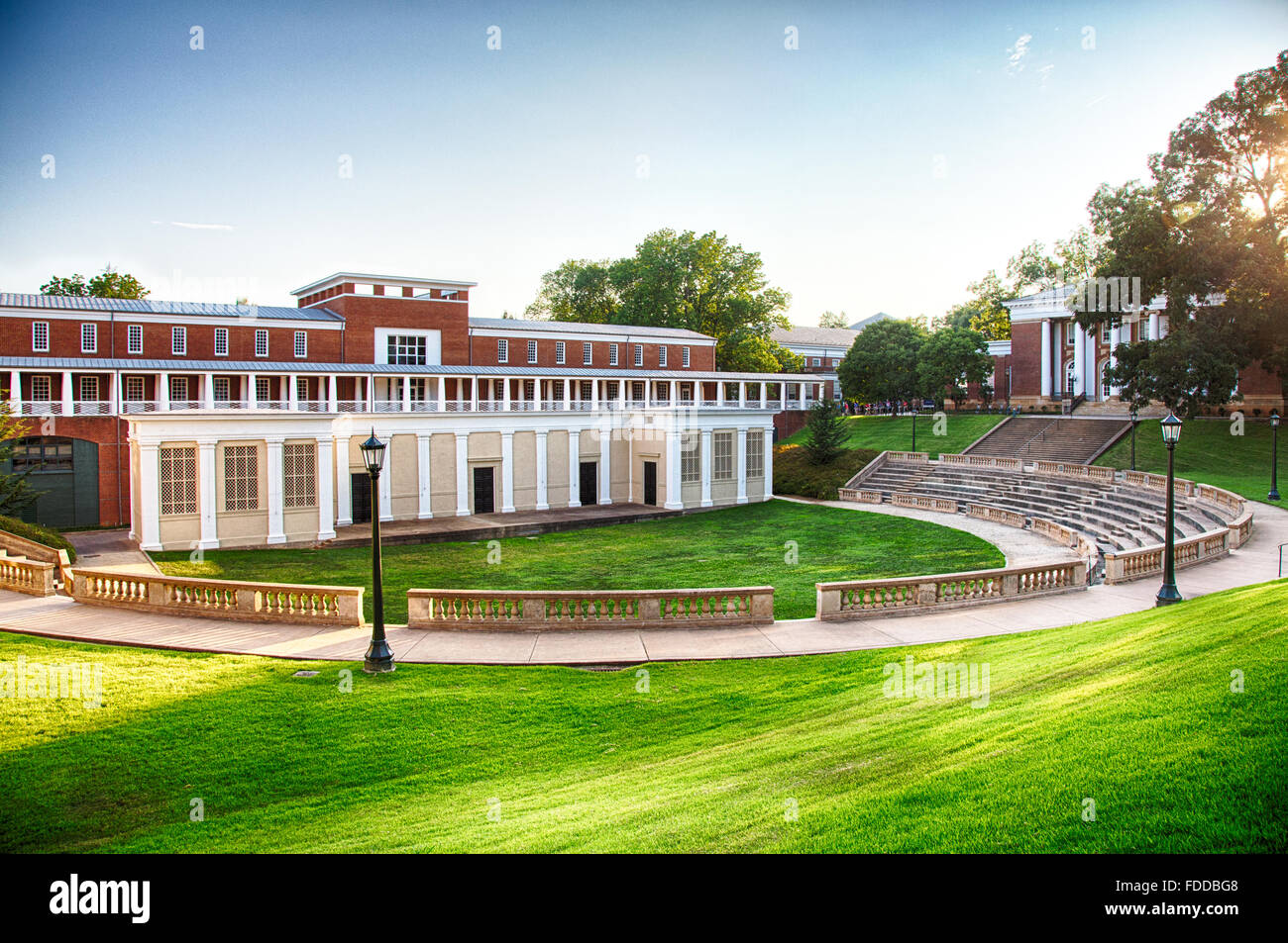 The Amphitheater on the campus of the University of Virginia Stock ...