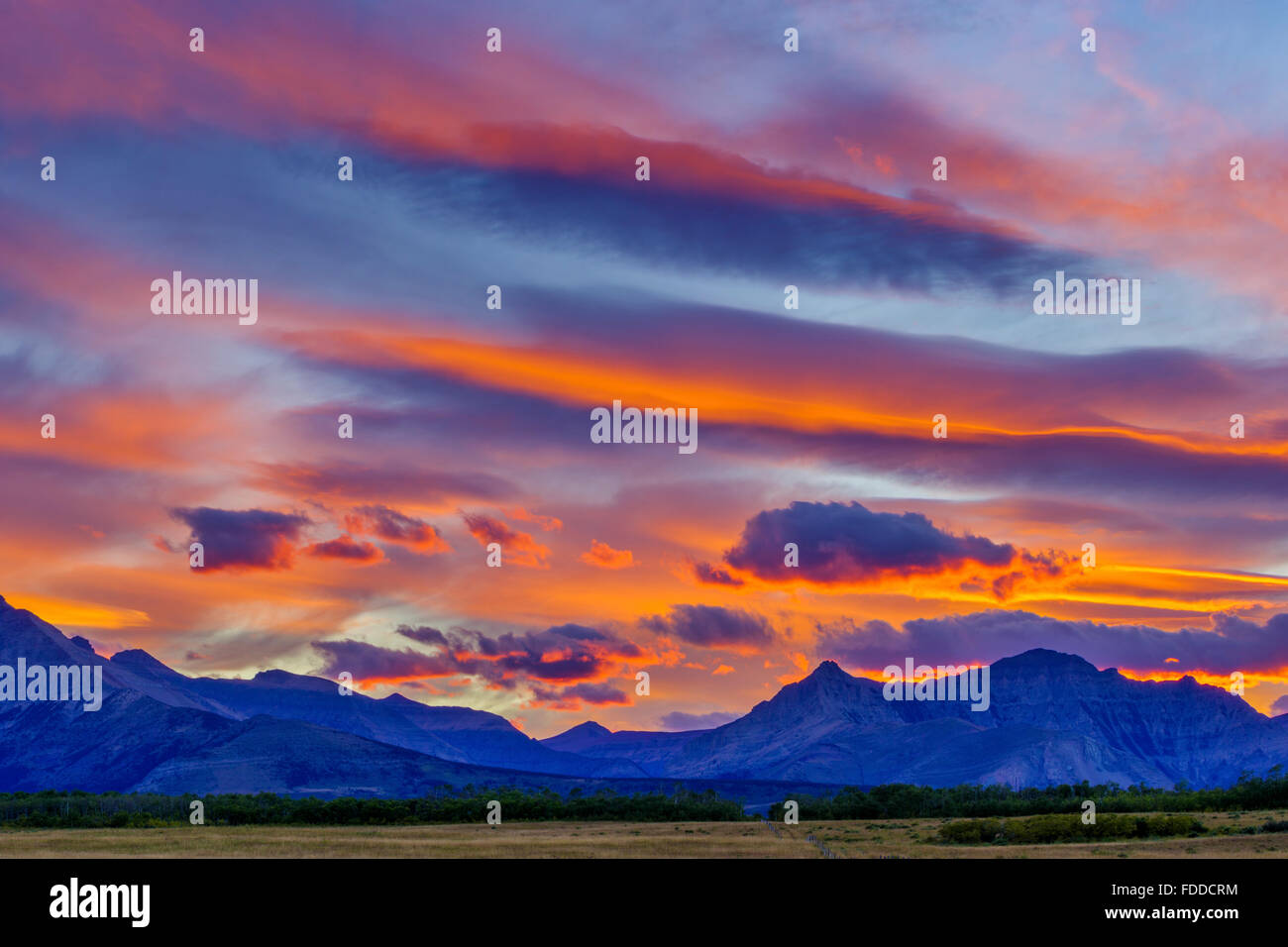 sunset in Alberta Foothills country Stock Photo - Alamy