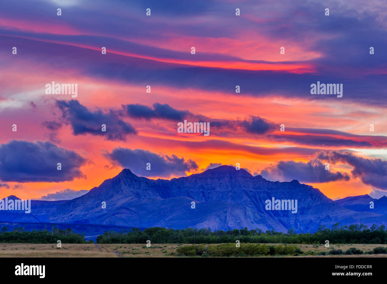sunset in Alberta Foothills country Stock Photo - Alamy