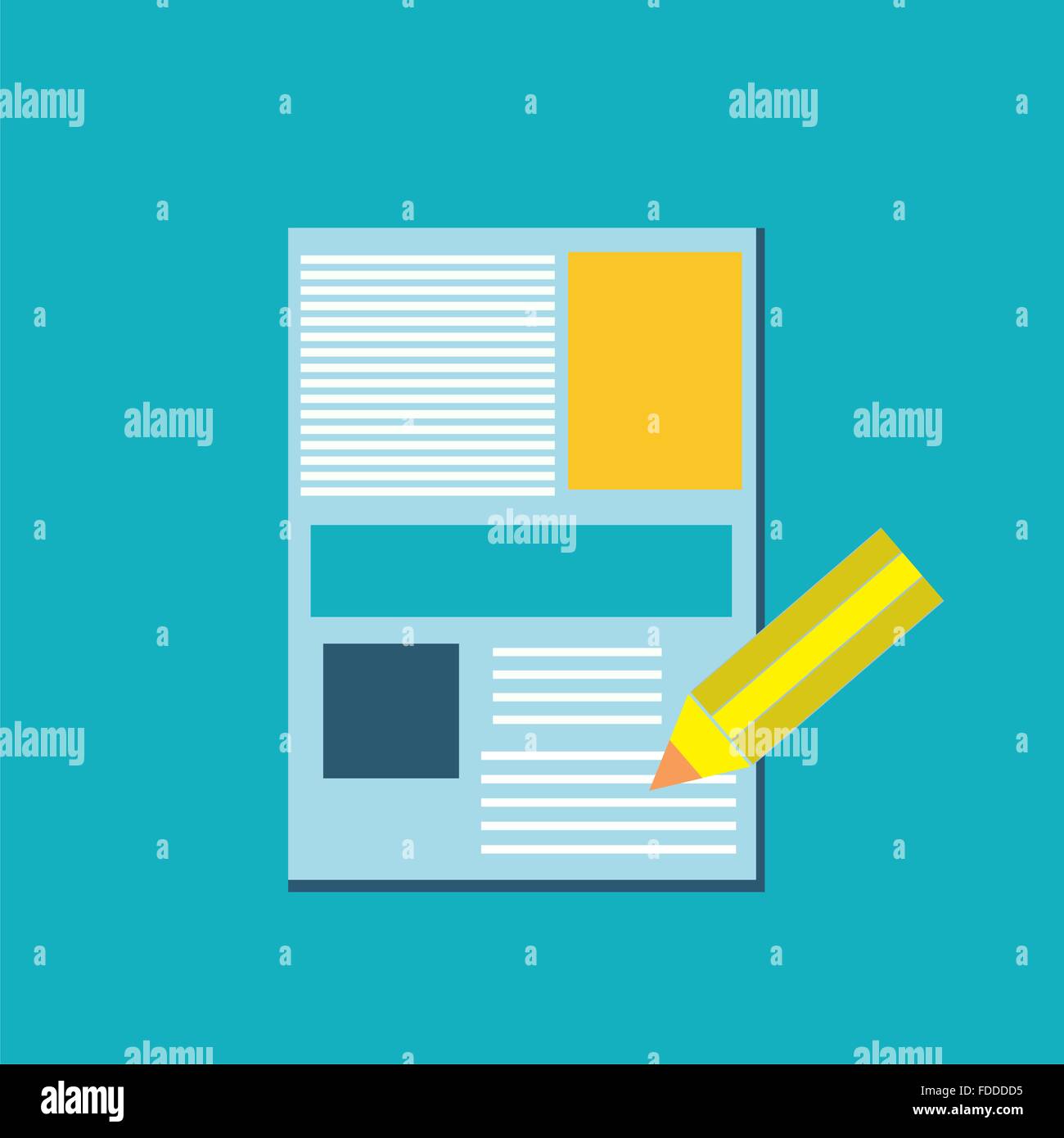 Clipboard paper sheet pen Stock Vector Images - Alamy