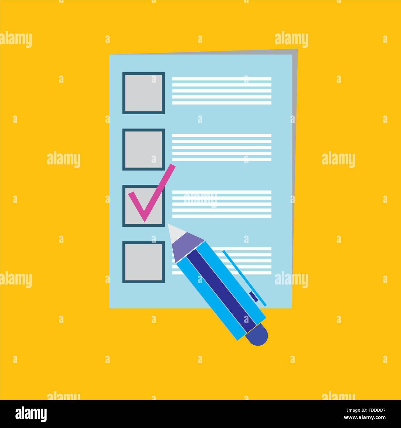 Clipboard with check boxes and pen Stock Vector Image & Art - Alamy