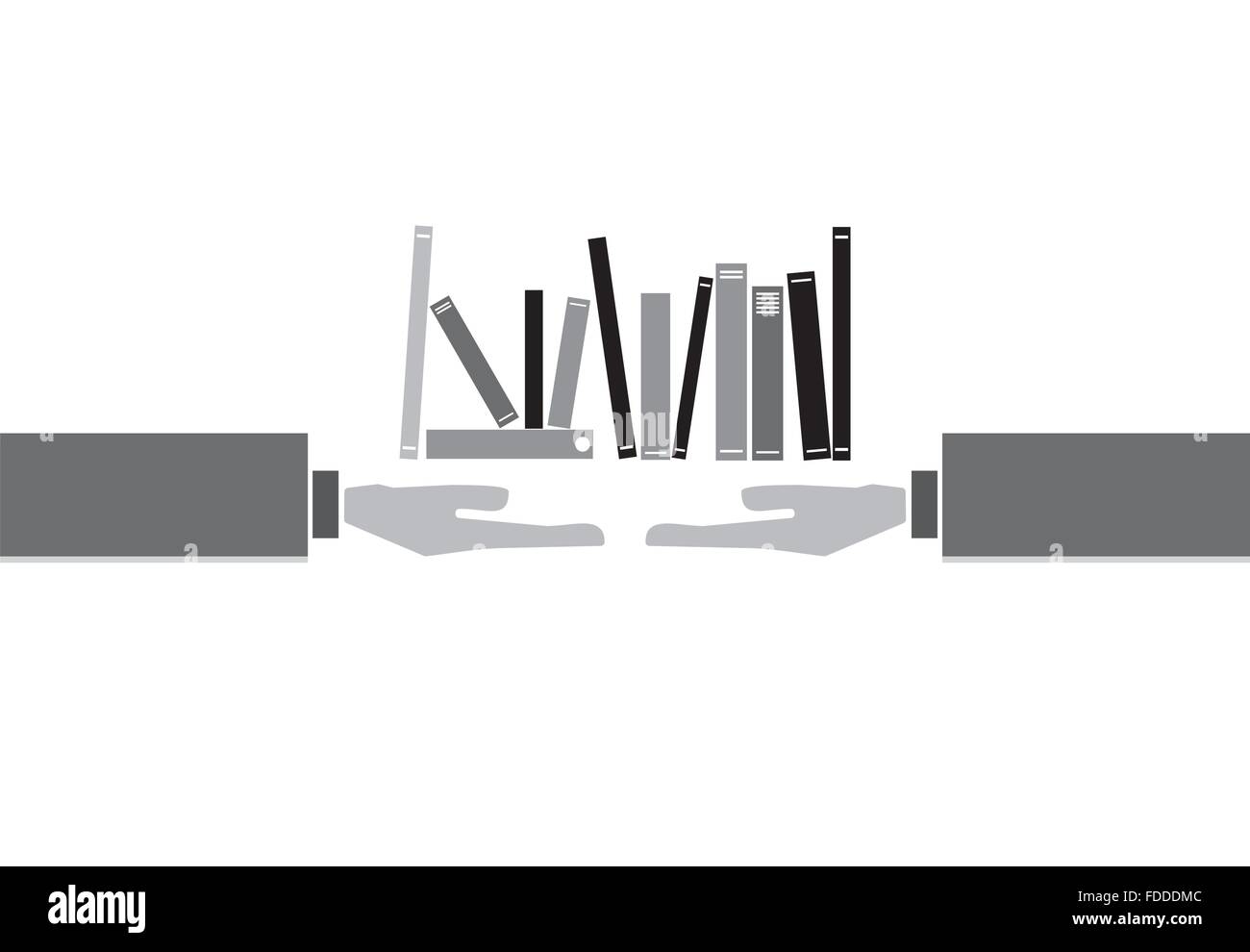 Books with hands Stock Vector Image & Art - Alamy