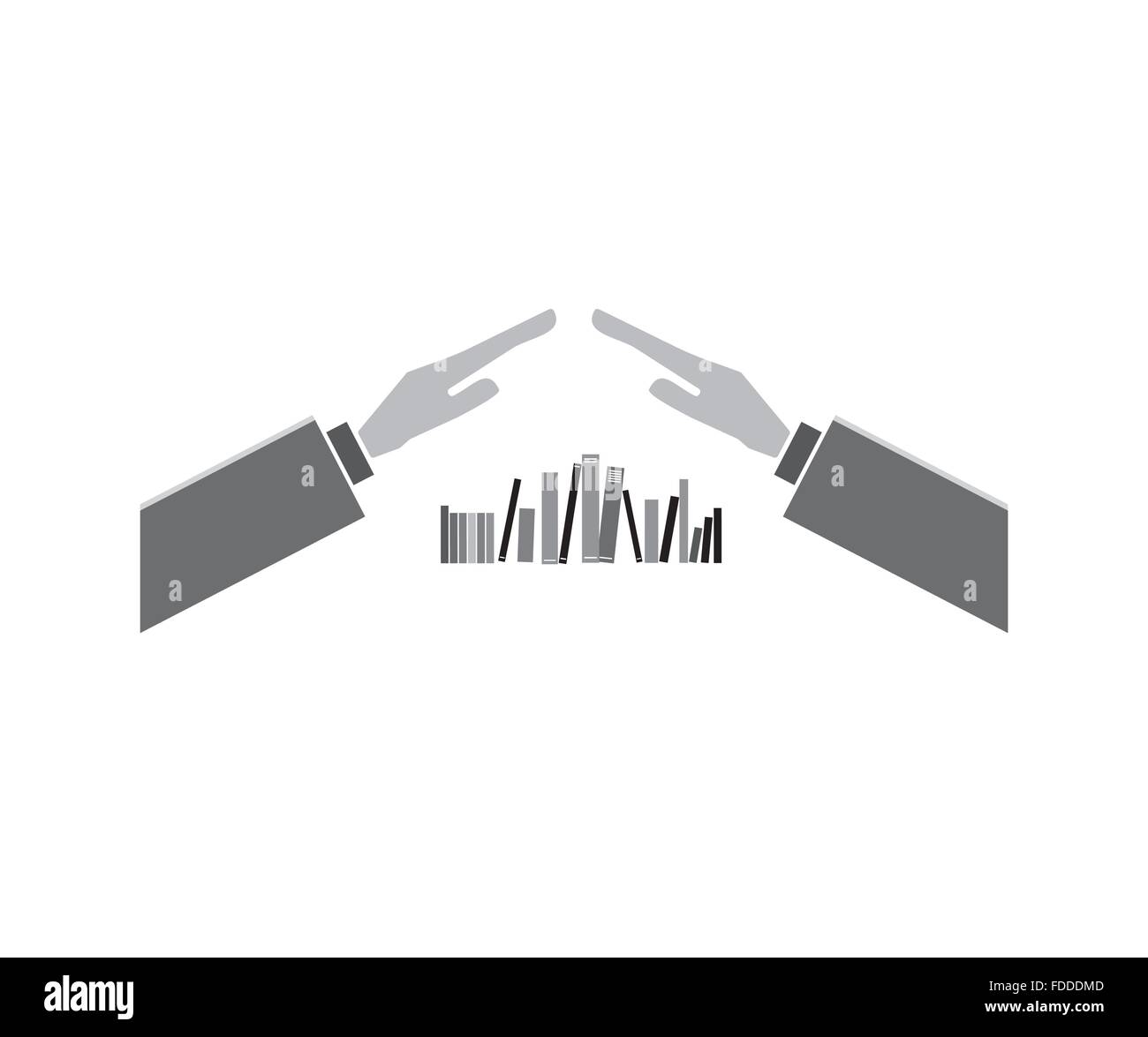 Man hands open book Stock Vector Images - Alamy