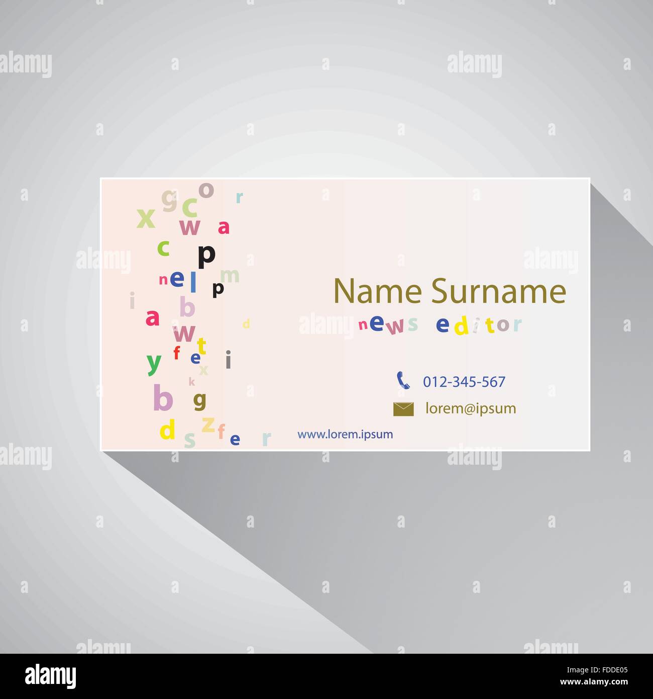 Calling card of news editor Stock Vector Image & Art - Alamy