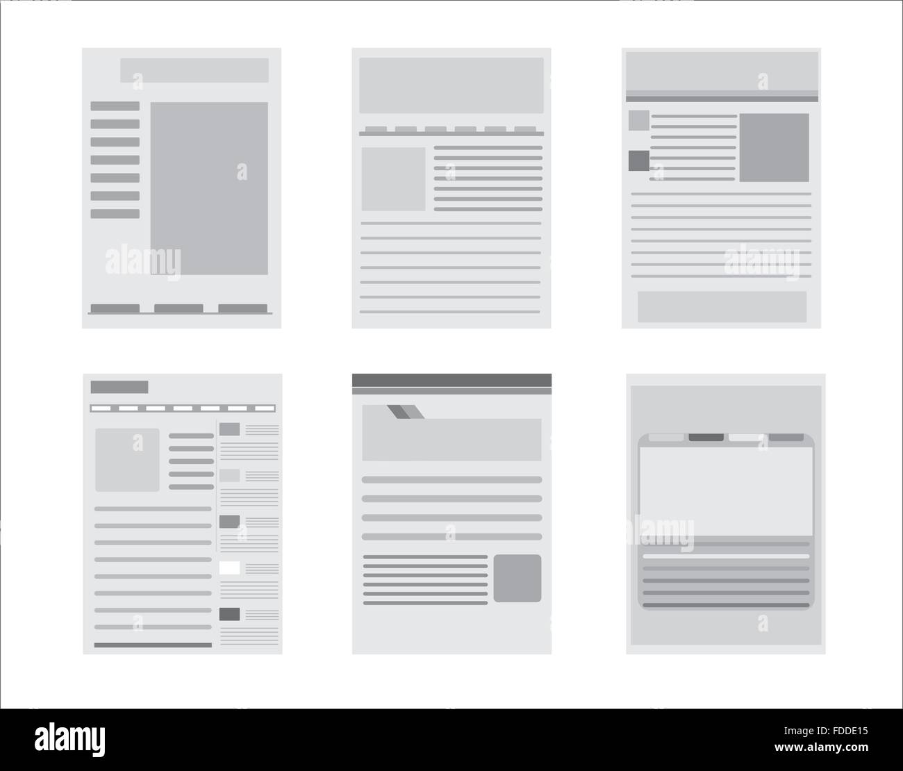 Media advertising elements collection Cut Out Stock Images & Pictures ...